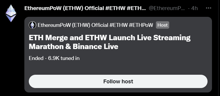 [이더 머지] "ETHW 개발팀, 24시간내 ETHW 메인넷 런칭 예정" | 블록미디어